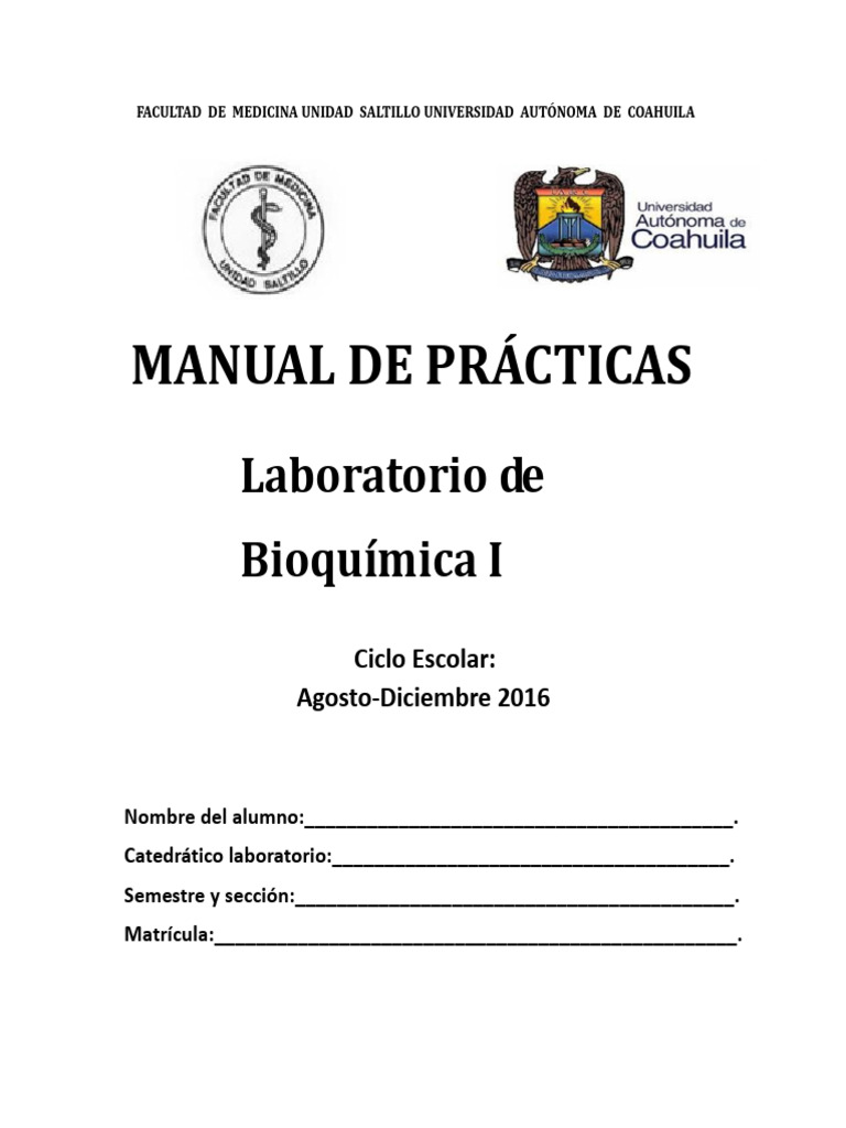 Manual de Prácticas - Lab BQ1 2 | PDF | Exactitud y precisión ...