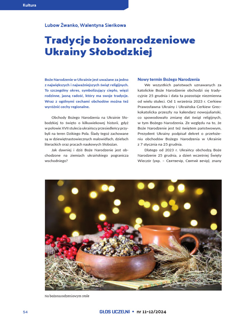 Lubow Zwanko Bozonarodzeniowe Tradycje U | PDF