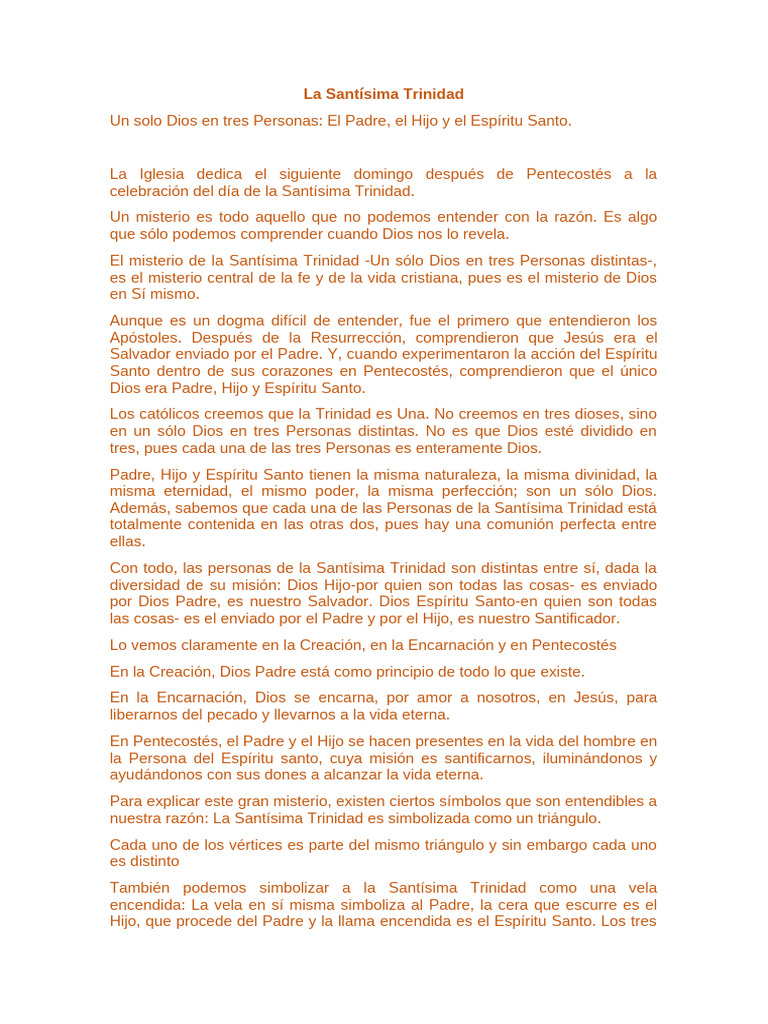 Entendiendo la Santísima Trinidad | PDF | Trinidad | espíritu Santo