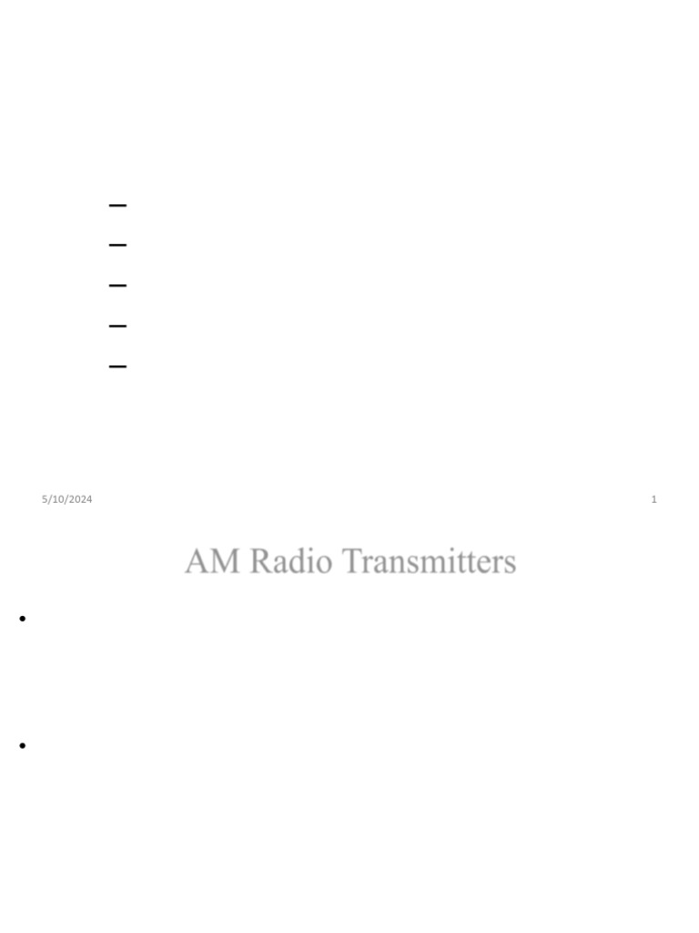AM and FM Transmitters & Receivers Guide | PDF | Frequency Modulation ...