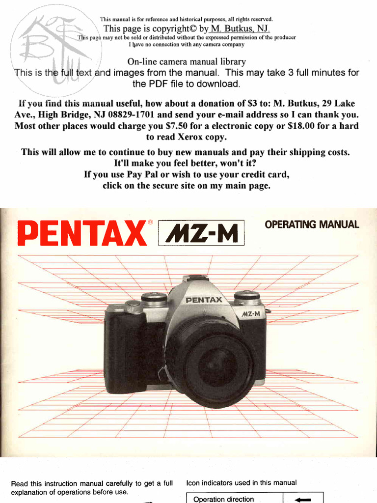 pentax_mz-m | PDF | Camera | Shutter (Photography)