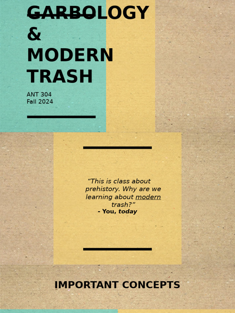 Lab 9 Garbology and Modern Trash | PDF | Waste | Waste Management