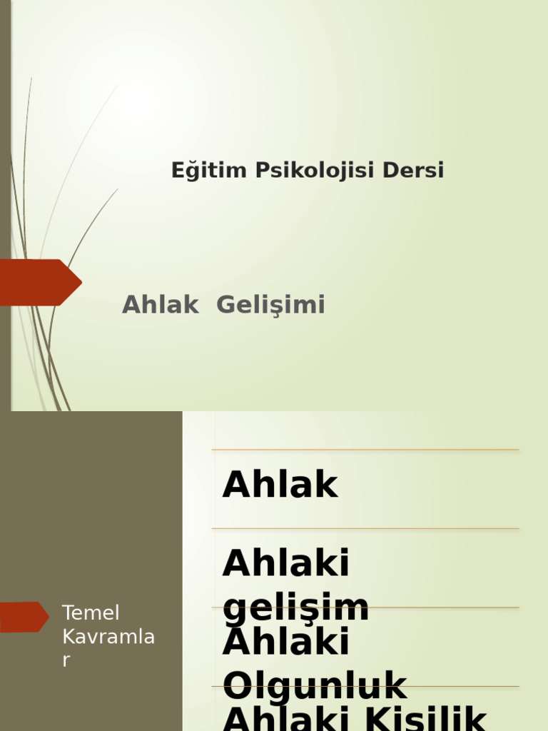 Ahlak Gelişimi | PDF