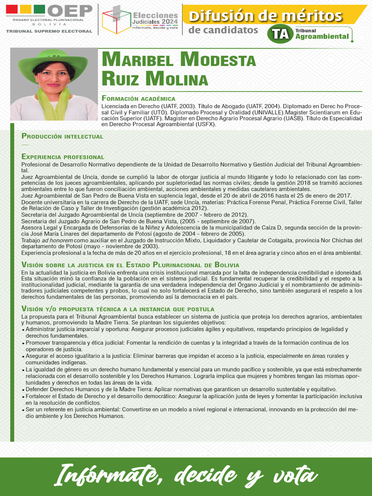 Maribel Modesta Ruiz Molina TA | PDF | Judicaturas | Mandato