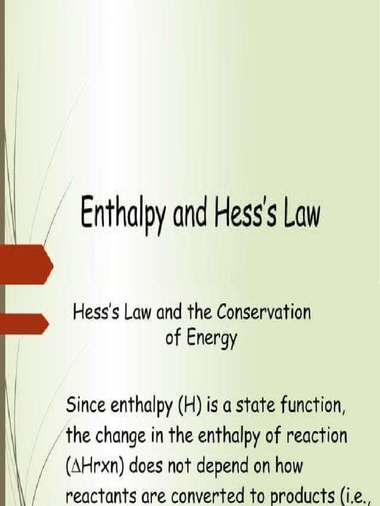 Hesss Law | PDF