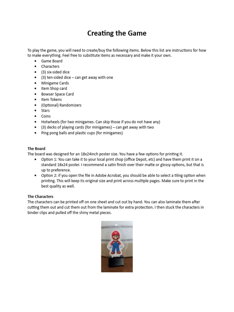 Mario Game Creation Guide | PDF