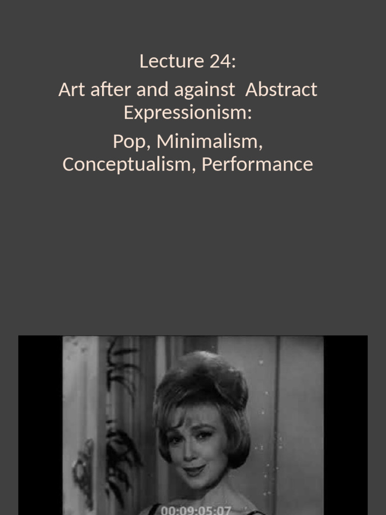 Art Movements Post-Abstract Expressionism | PDF