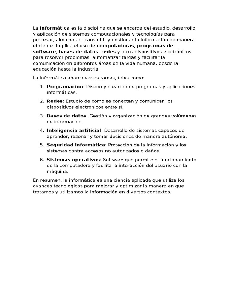 1 La Informática | PDF