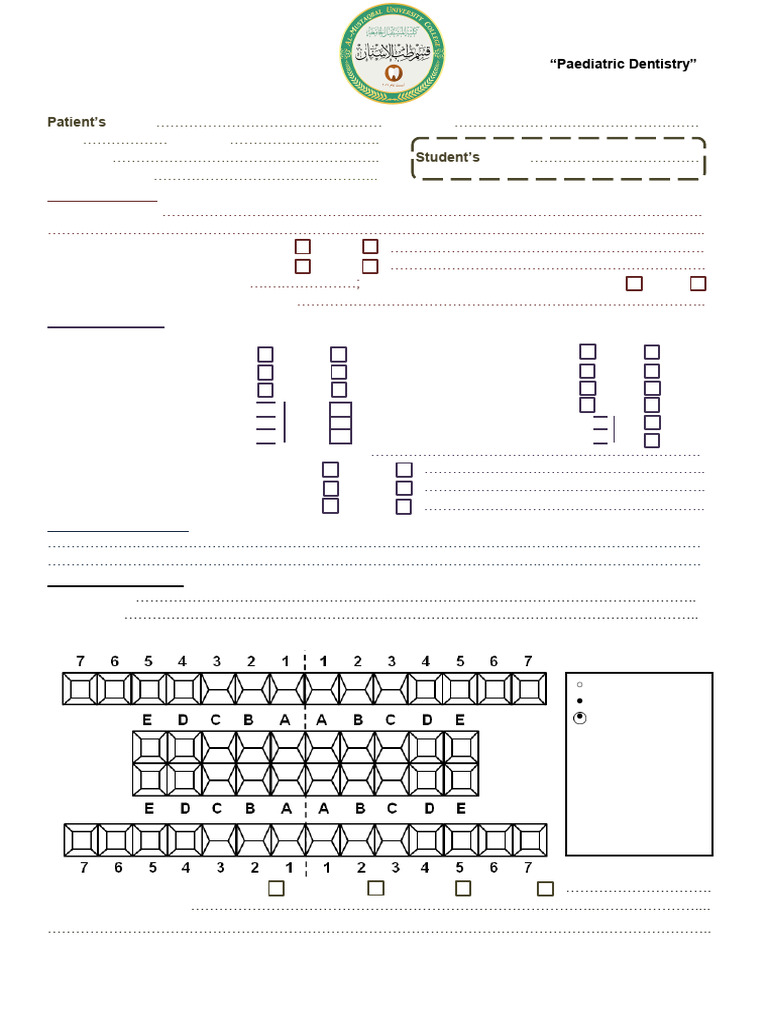 Case Sheet Pedodontics | PDF | Human Tooth | Medicine
