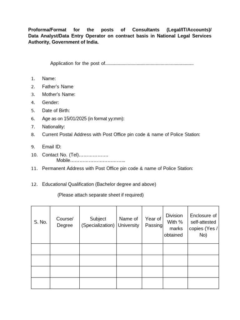 Application_Format_2025 | PDF | Criminal Justice | Crime & Violence