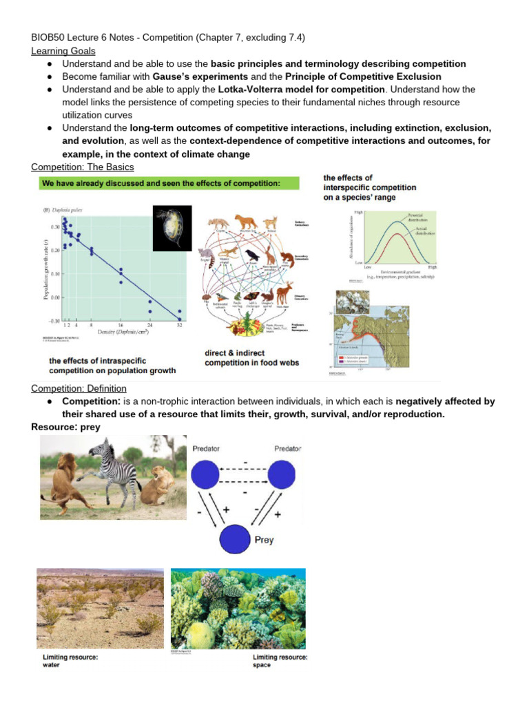 Competition in Ecology: Key Concepts | PDF | Ecological Niche | Ecology