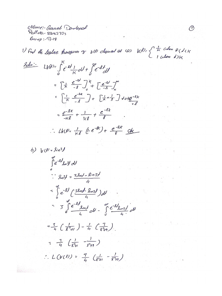 Math Assignment 1 | PDF