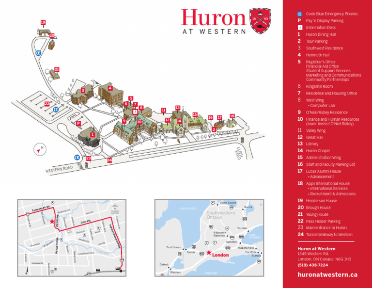 Huron at Western Campus Map Guide | PDF