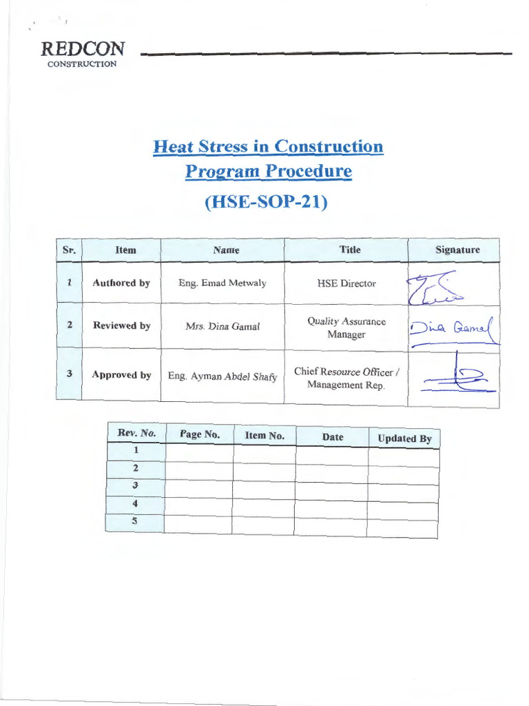 21 - Heat Stress in Construction | PDF | Hyperthermia | Stroke