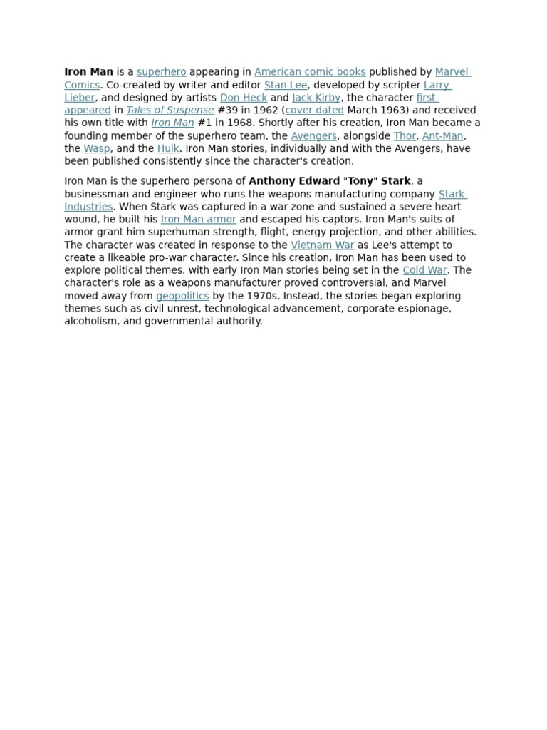 Iron Man | PDF