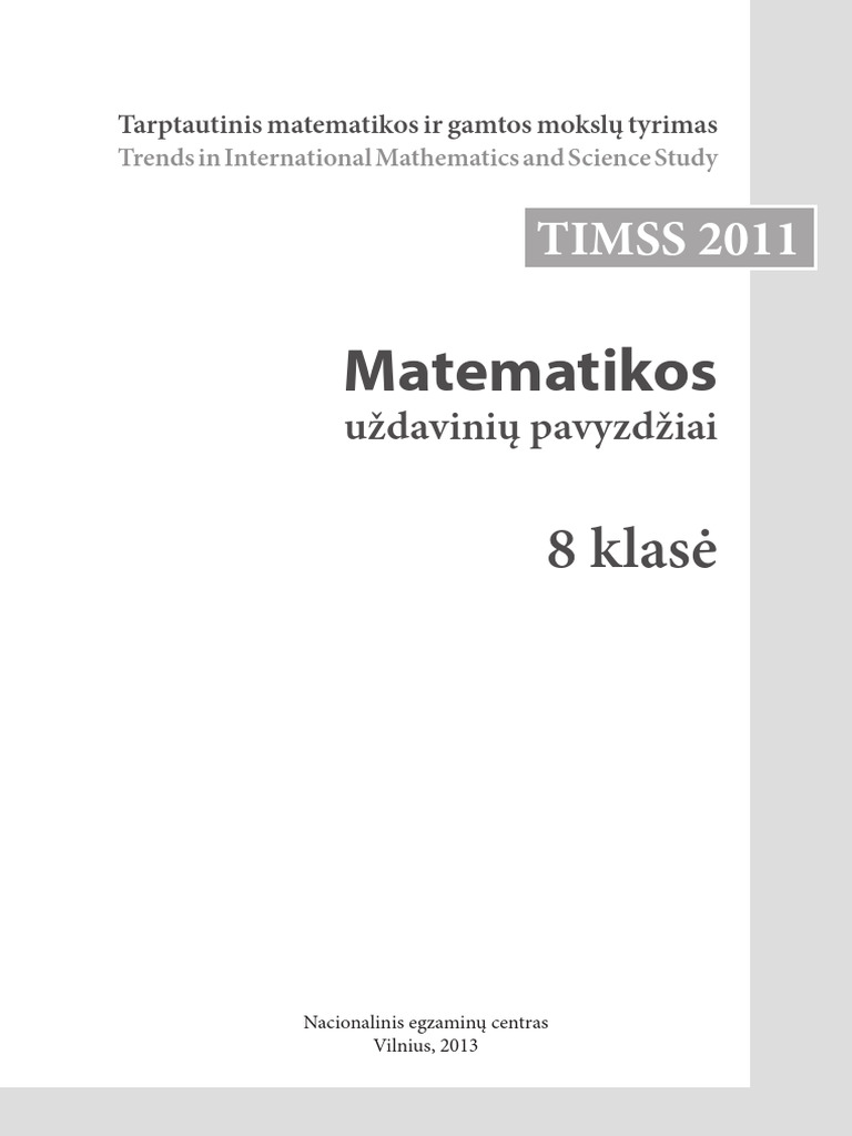 3947_TIMSS2011_Matematikos_uzdaviniu_pavyzdziai_8_klase | PDF