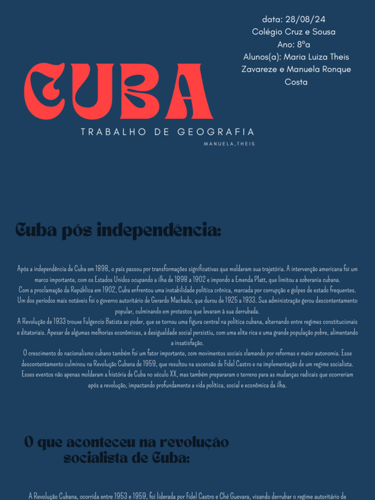História e Transformações de Cuba | PDF | Fidel Castro | Cuba