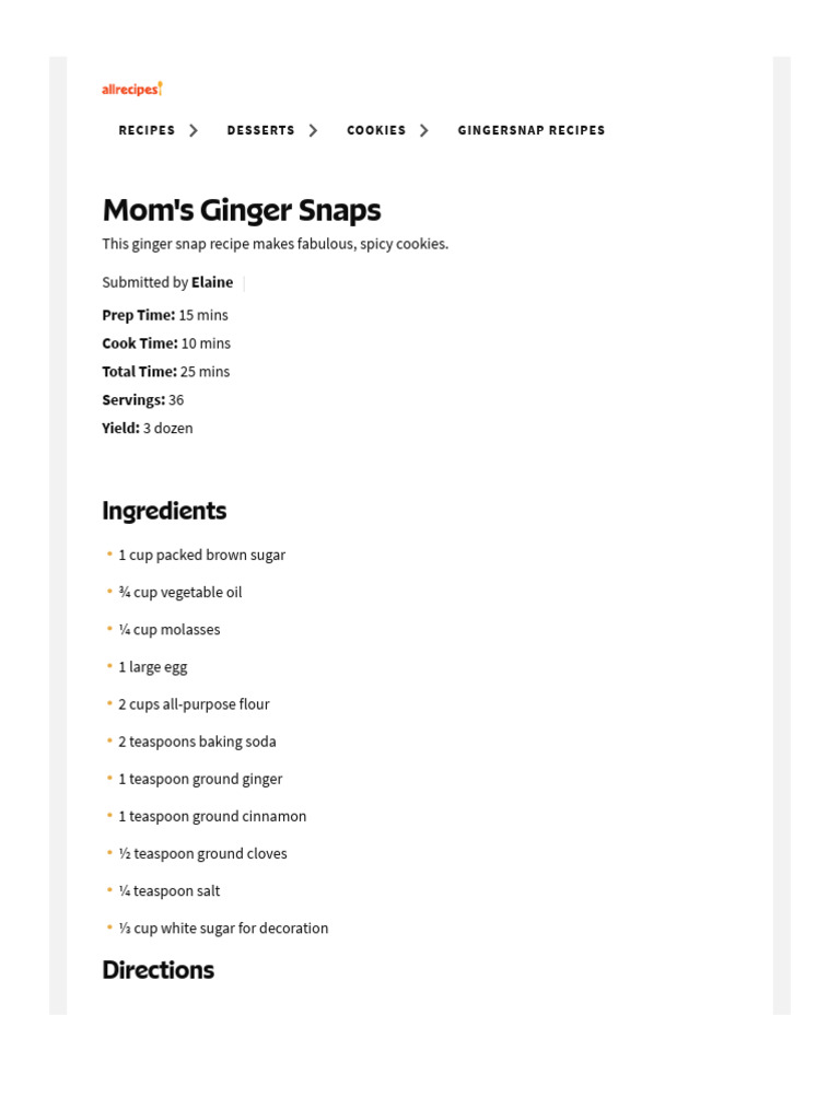 Ginger Snaps | PDF
