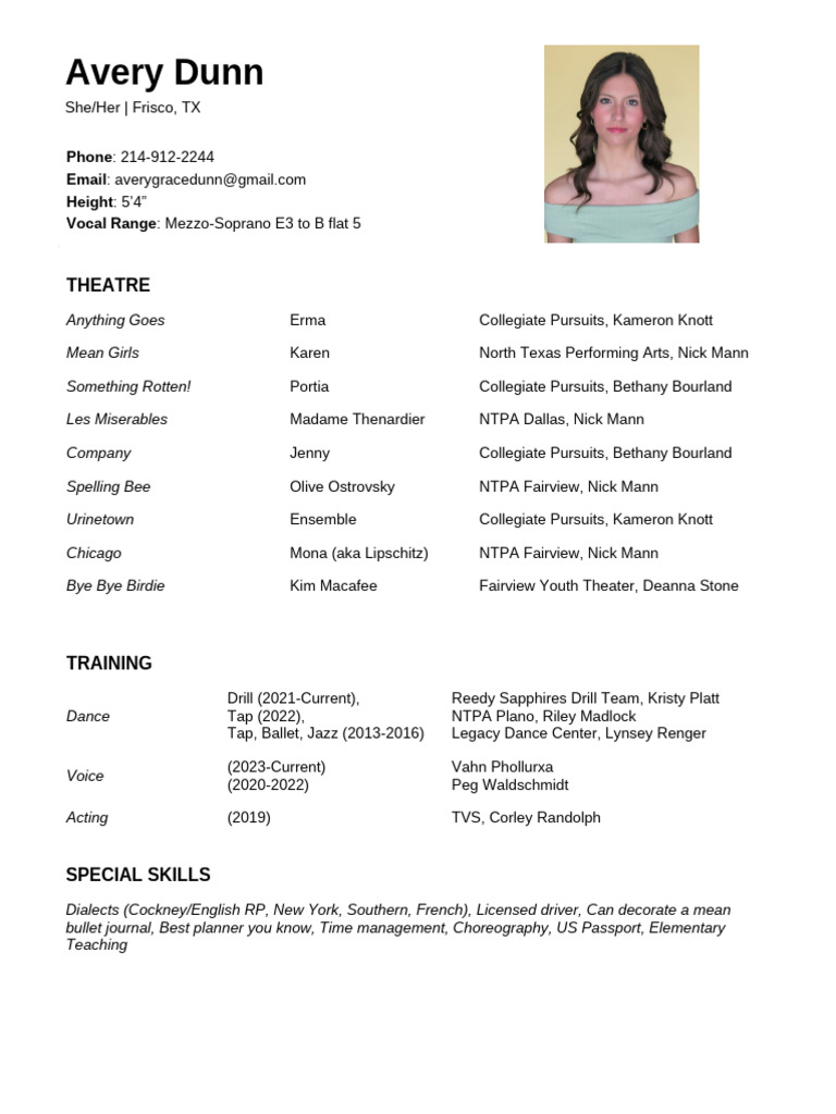 Avery Dunn - Resume | PDF