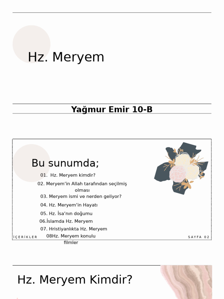 Hz. Meryem Sunumm | PDF