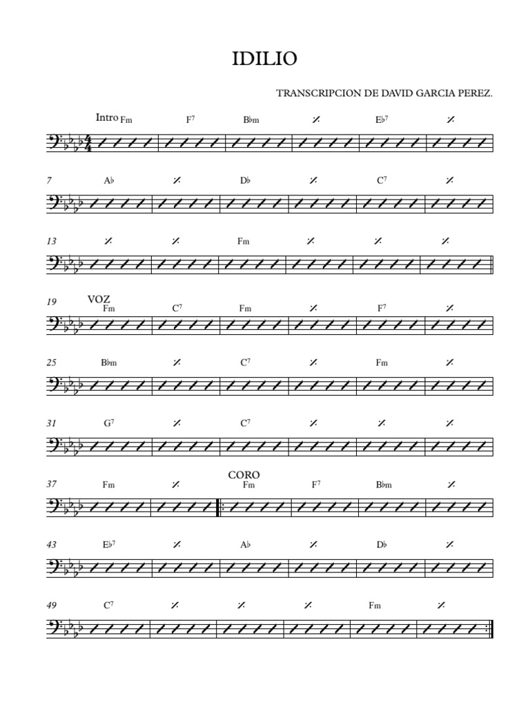 IDILIO BAJO - Partitura Completa | PDF