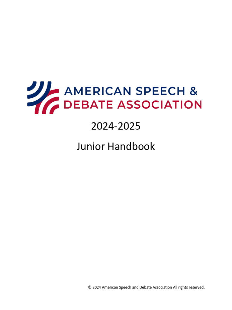 ASDA 2024-2025 Junior Handbook | PDF | Public Speaking | Speech