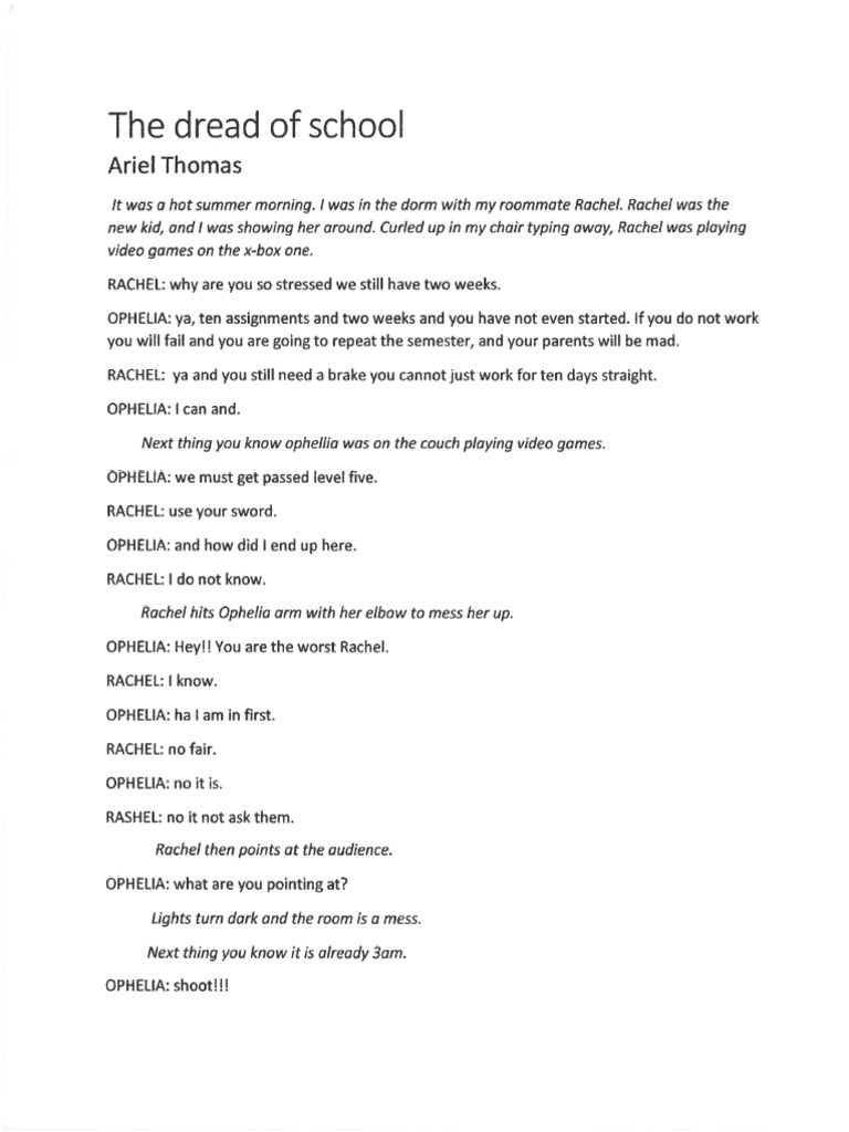 dred of school | PDF