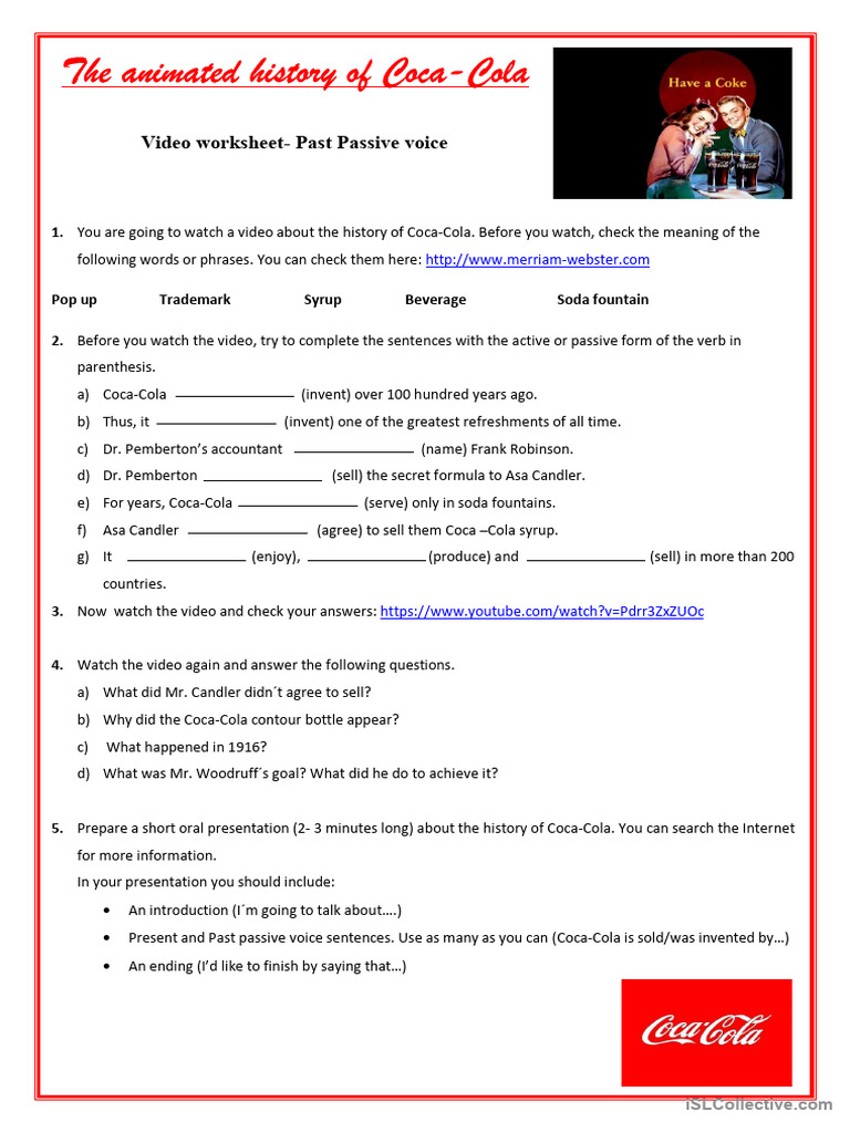 Video Worksheet-Passive Voice | PDF