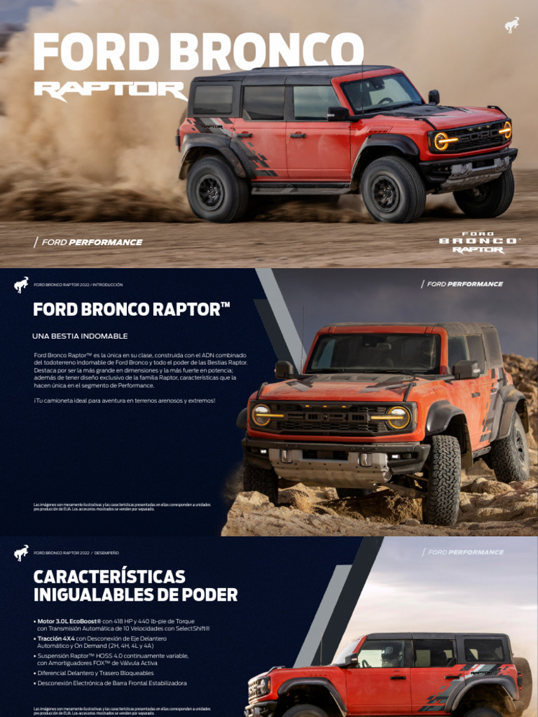 Cat Ford Bronco Raptor 2023 | PDF | Vehículo de motor | Tecnologías ...