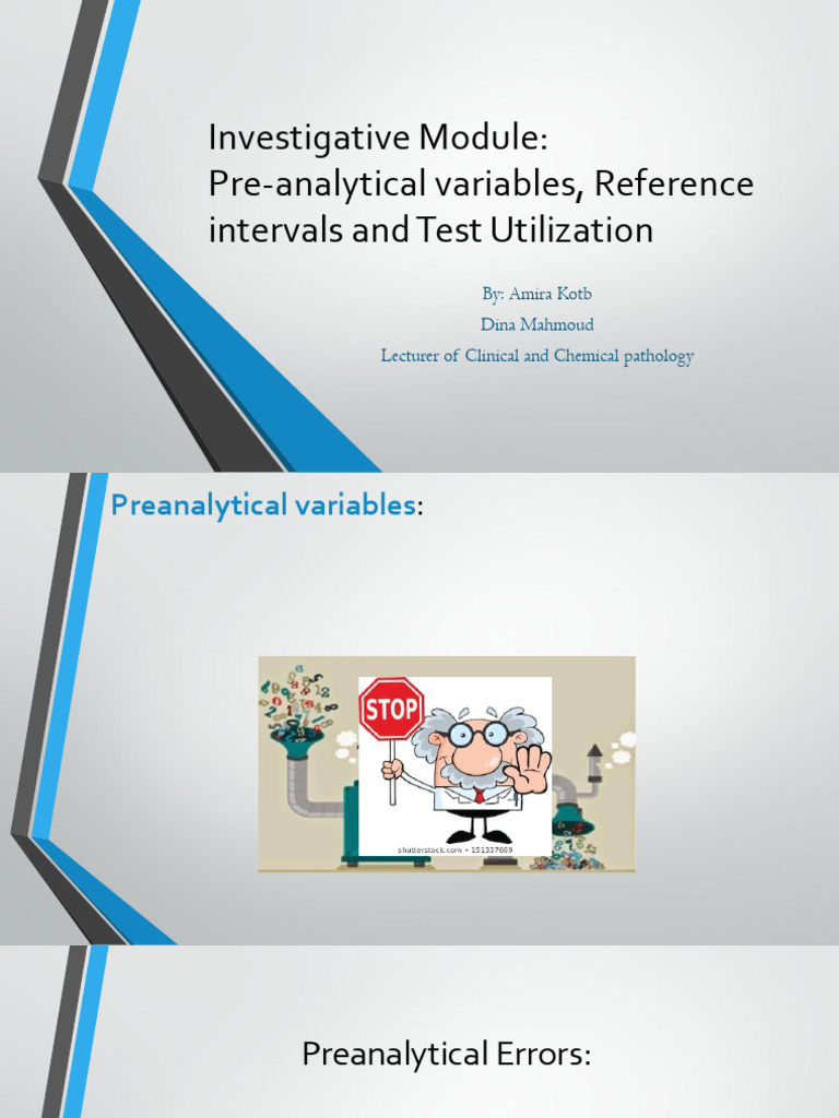 Pre-Analytical Variables, Reference Intervals | PDF | Cholesterol ...