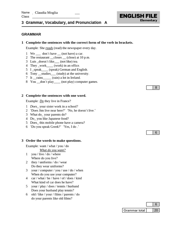EF3e - Elem - Filetest - 3a Resolution | PDF | English Language | Human ...