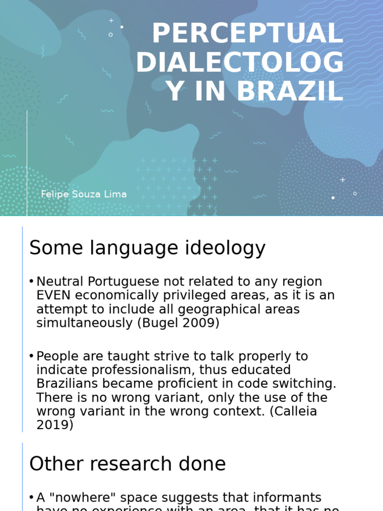 Perceptual Dialectology in Brazilian Accents | PDF | Accent ...
