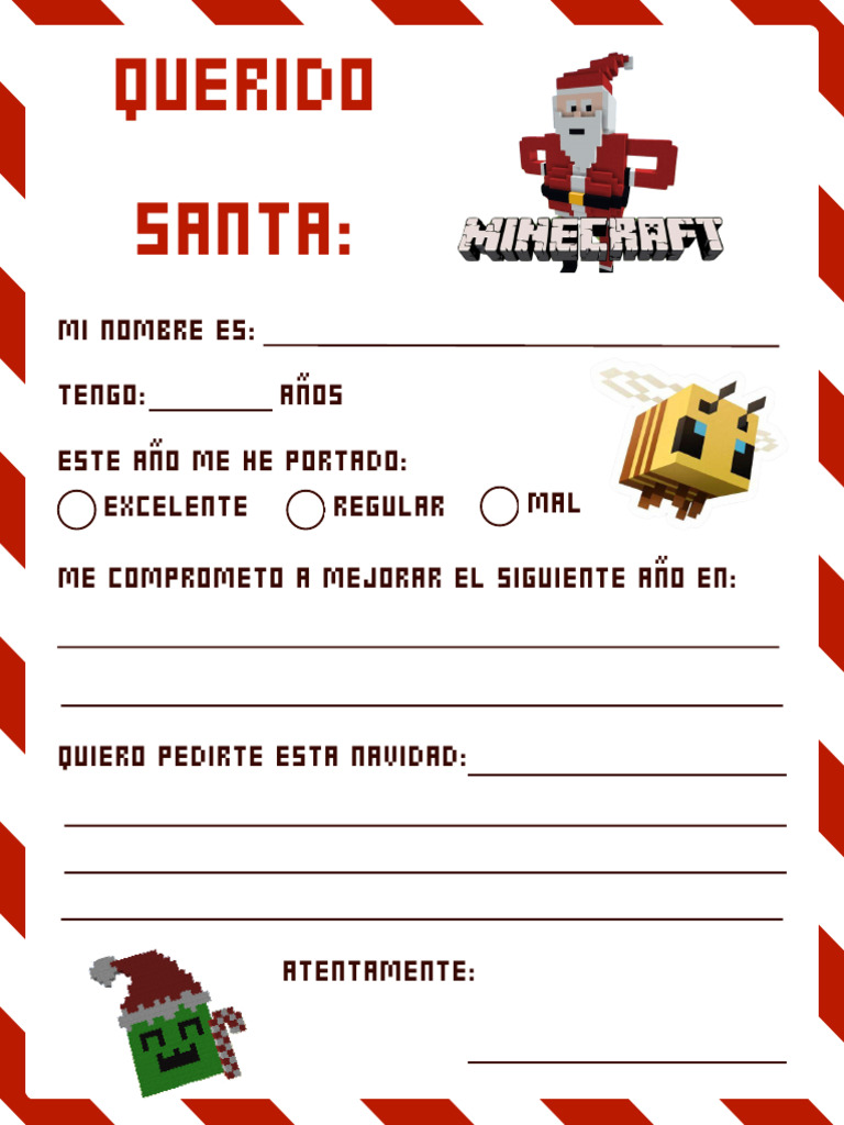 Carta Santa Claus Minecraft | PDF