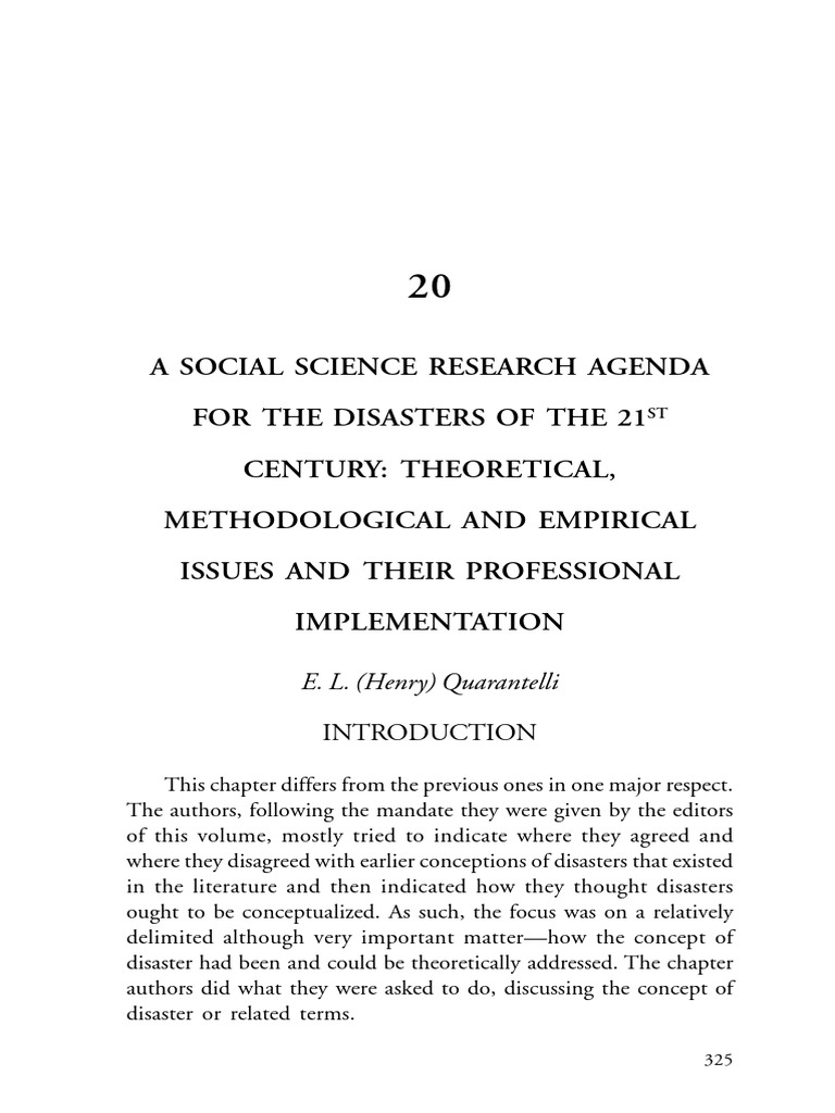 What Is A Disaster New Answers To Old Qu | PDF | Sociology | Social ...