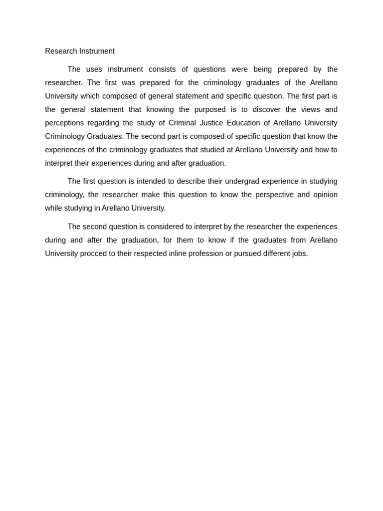 Research Instrument | PDF