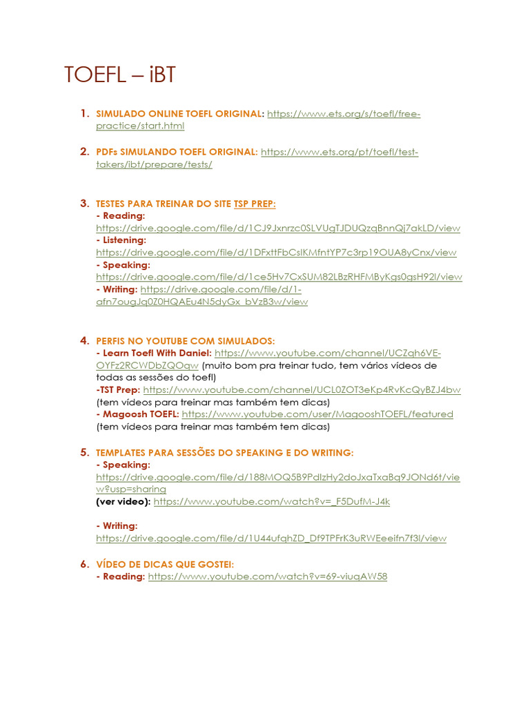 ESTUDOS TOEFL F | PDF