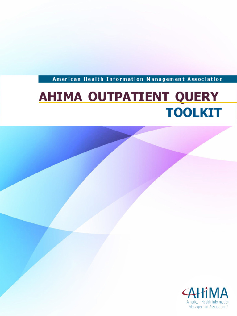 AHIMA Outpatient Query Toolkit | PDF | Medical Diagnosis | Patient