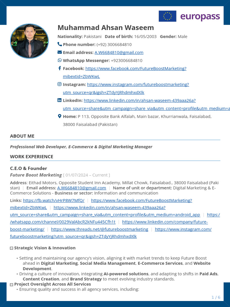 M. Ahsan Waseem | PDF | Digital Marketing | Social Media
