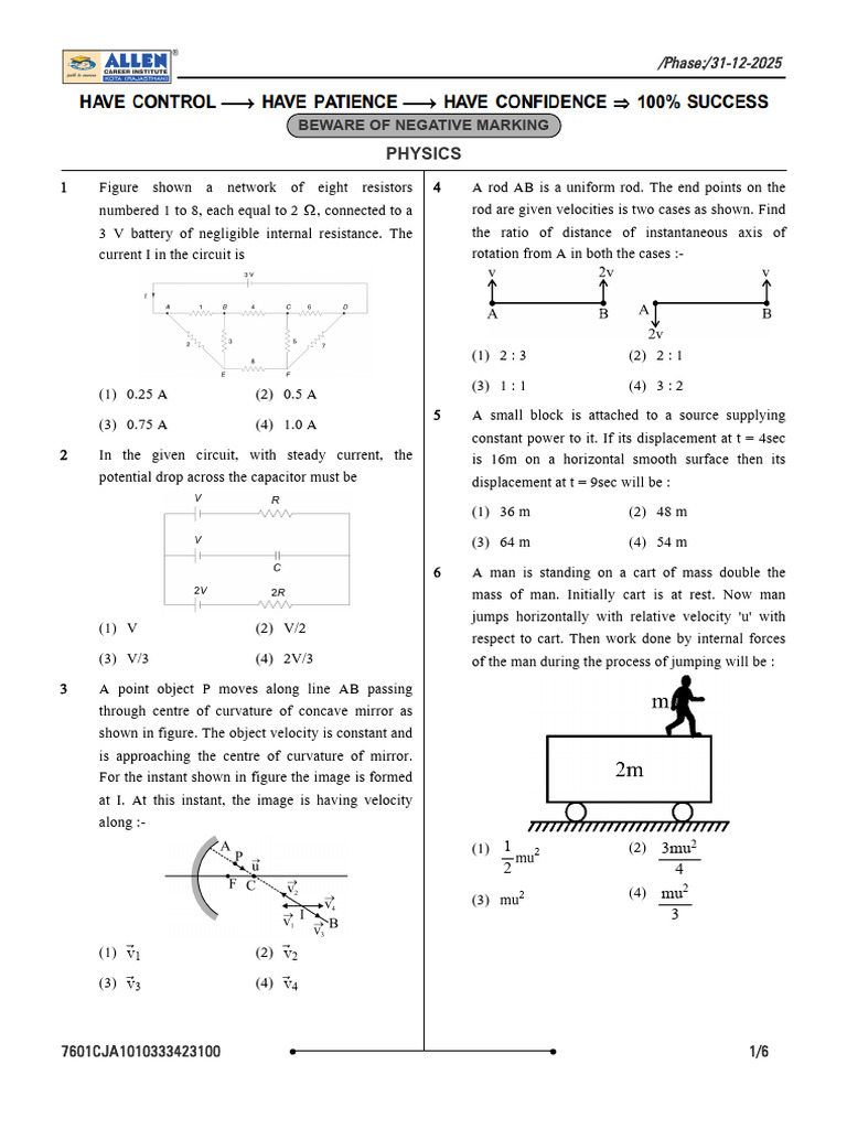 full syllabus mains paper (time-1hr)_SC | PDF | Waves | Liquids