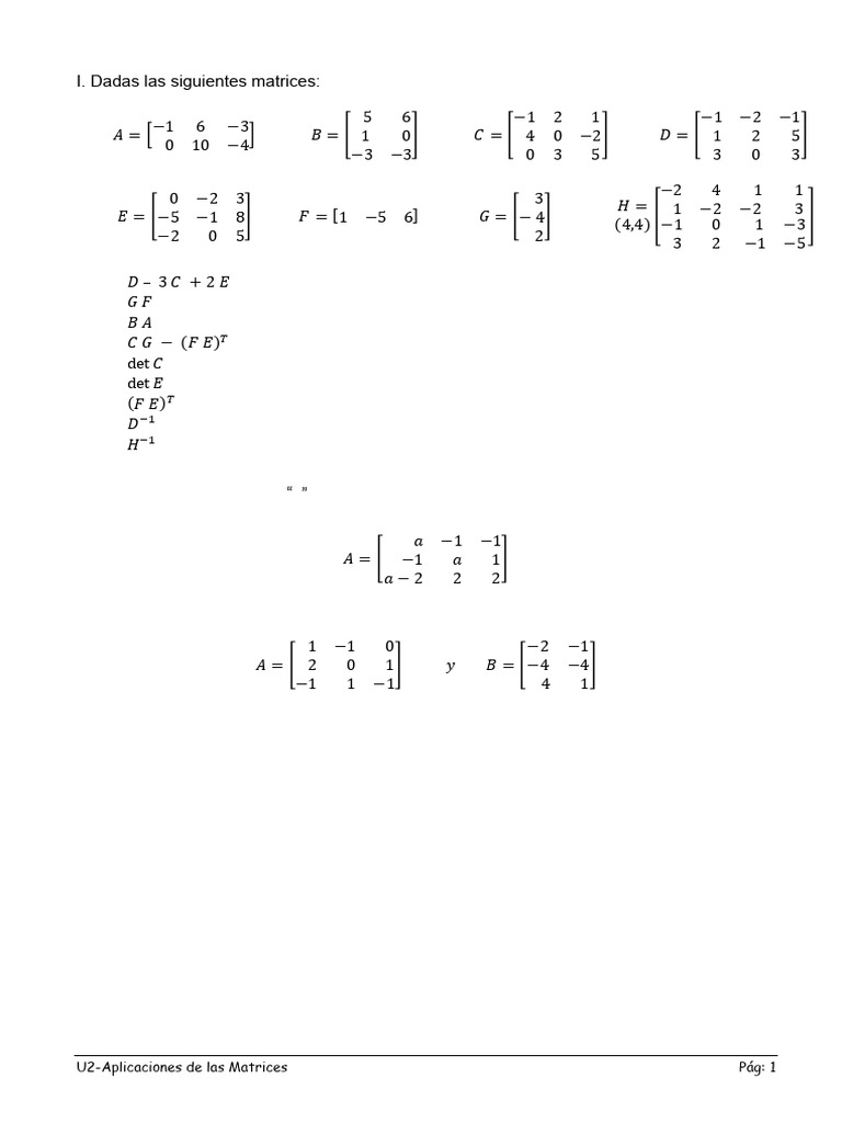 Algebra Lineal | PDF | Matriz (Matemáticas) | Matemáticas