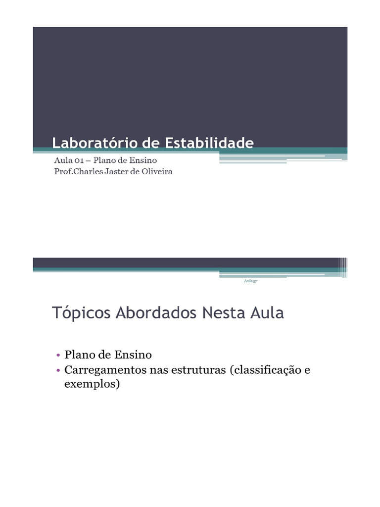 Aula 01a - Estabilidade | PDF