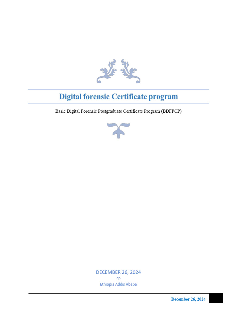Digital Forensic Certificate Overview | PDF | Computer Forensics ...