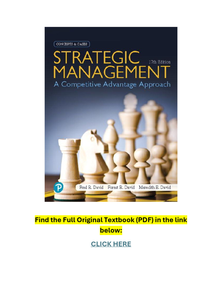 Strategic Management A Competitive Advantage Approach, Concepts and ...