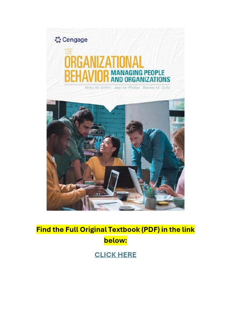 Organizational Behavior Managing People and Organizations 13th Edition ...