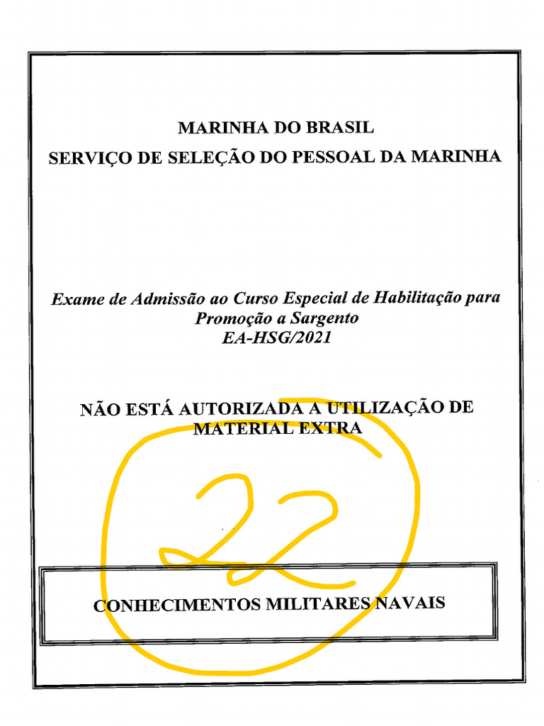 2021 - Prova Amarela (Cap) | PDF