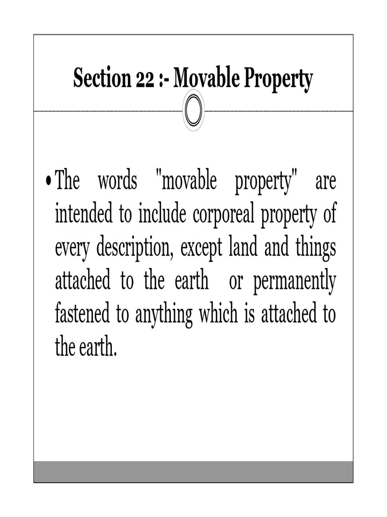 Movable Property | PDF