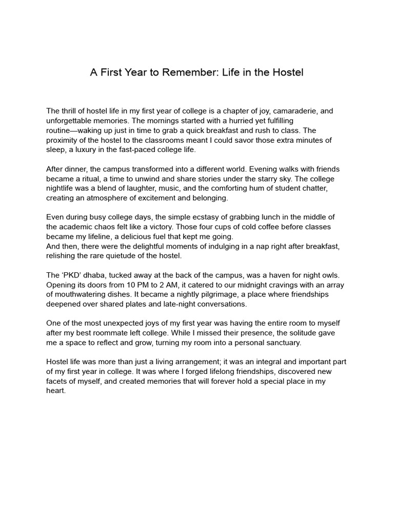 Hostel PDF | PDF