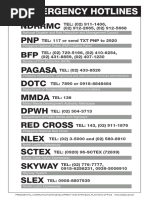 Emergency Hotlines - Official Gazette of The Republic of The ...