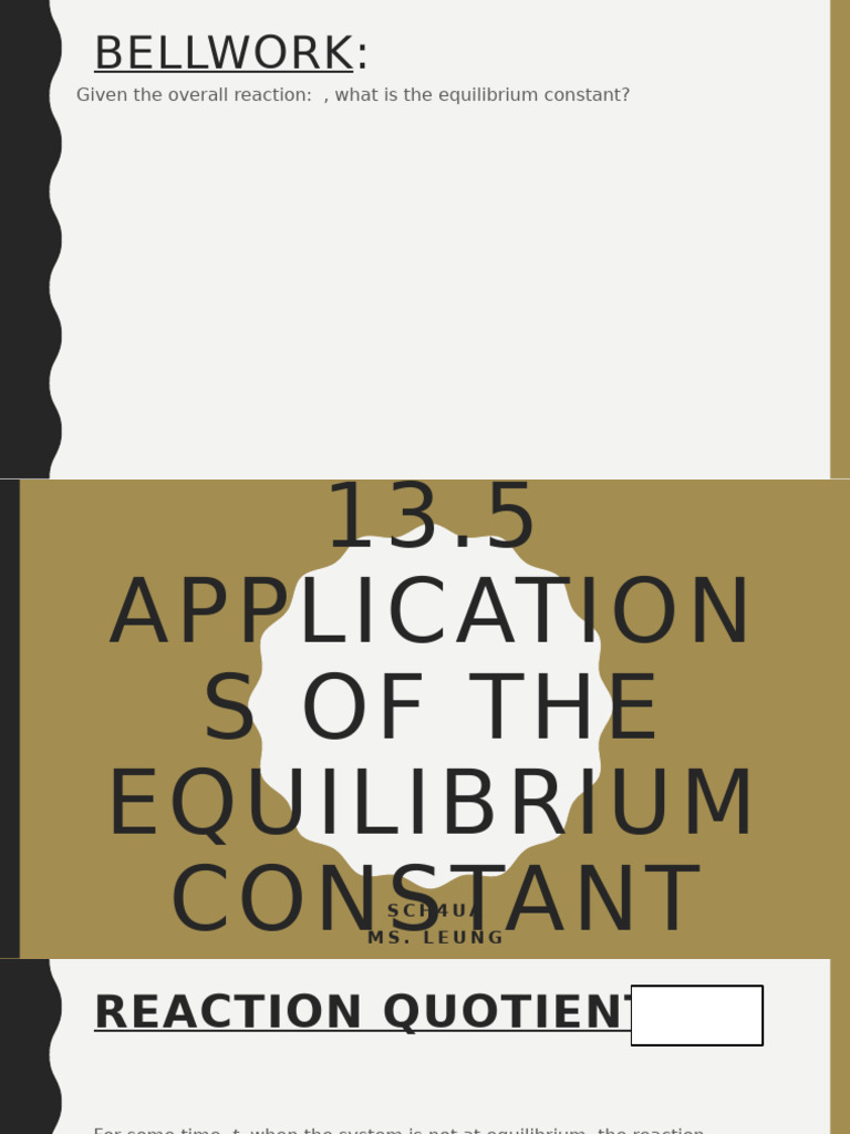 Understanding Equilibrium Constants and Q | PDF | Chemical Equilibrium ...