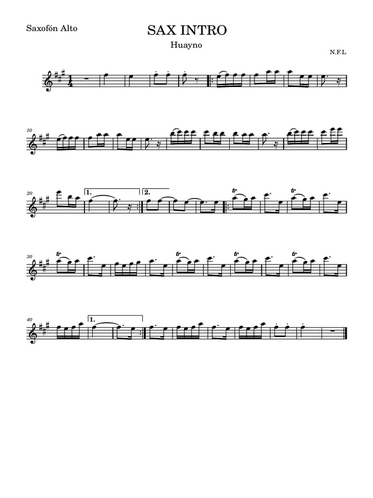 SAX INTRO-Saxofón - Alto-Combinado | PDF